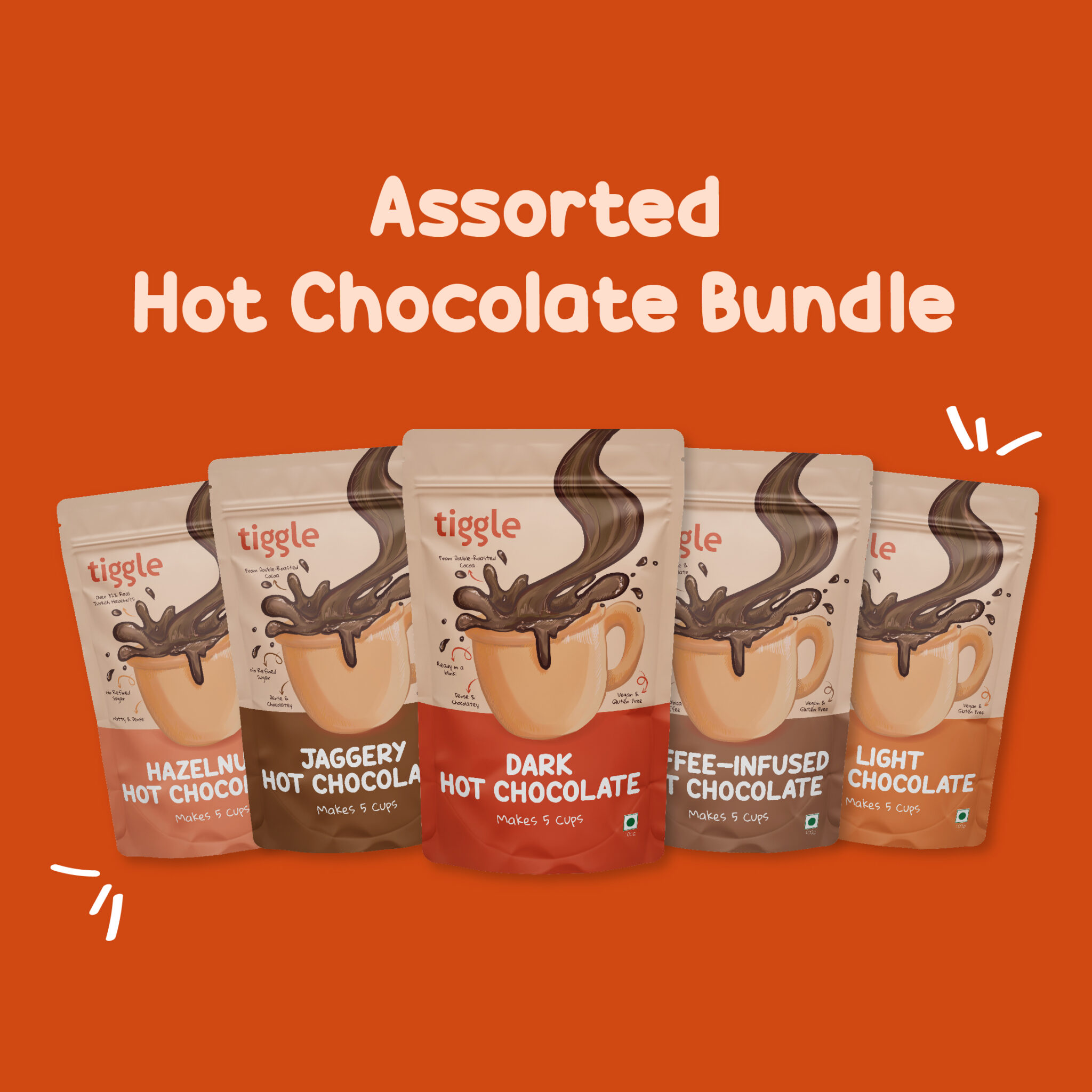 Assorted Hot Chocolate Bundle – 100gms - Tiggle
